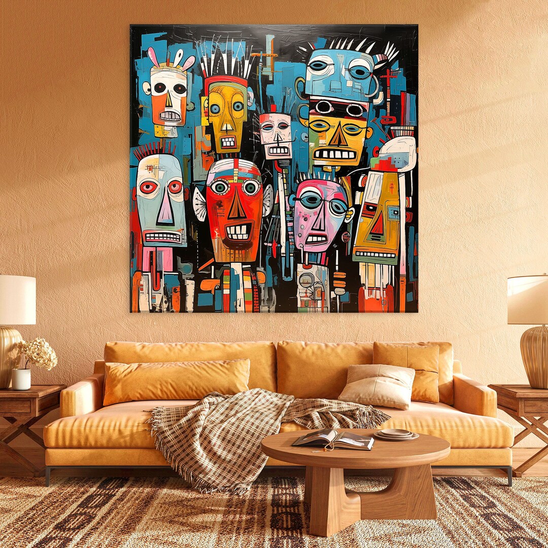 Neo Expressionism Art, Modern Canvas Wall Art Living Room, Abstract ...
