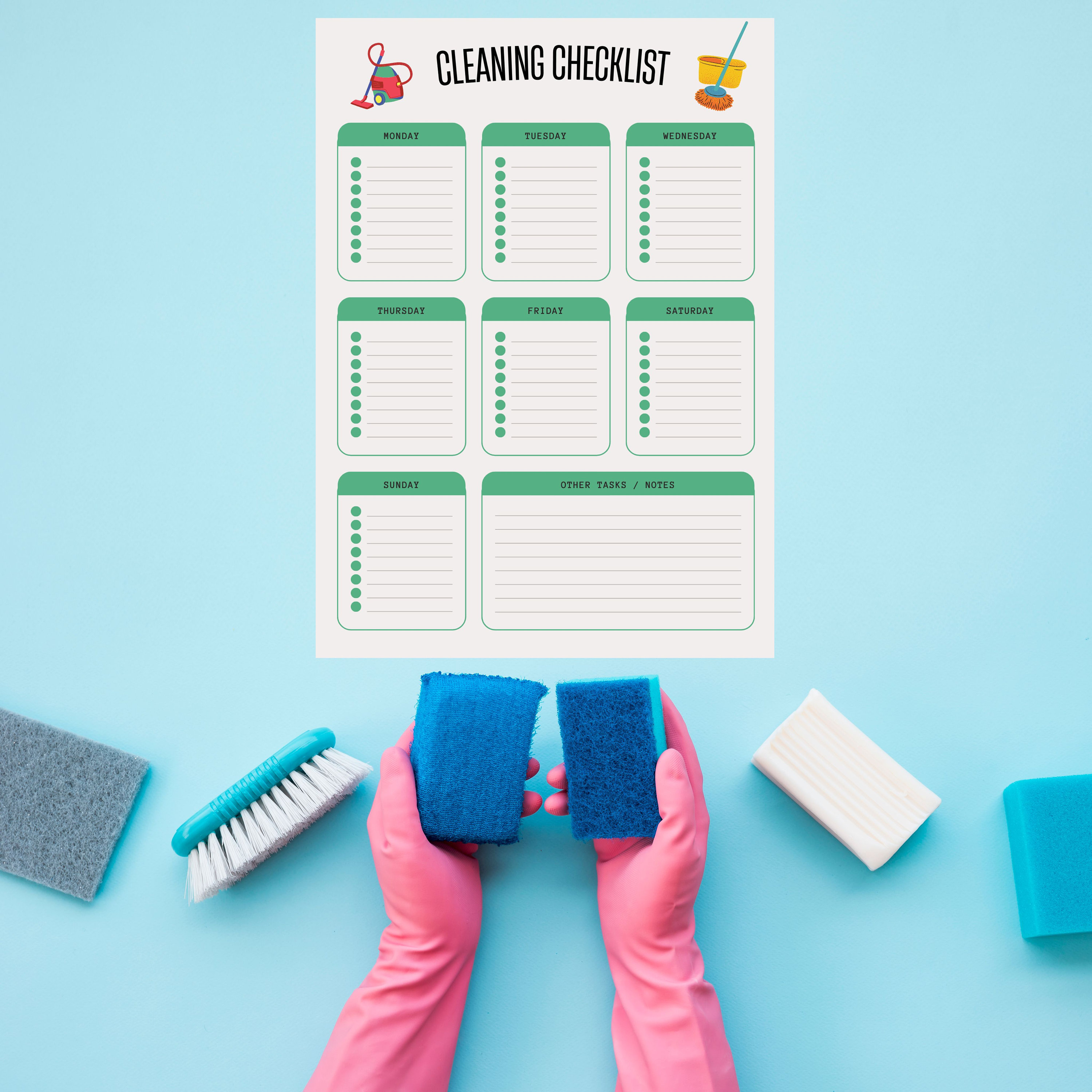 Ultimate Cleaning Checklist: Digital Planner for a Spotless Home ...