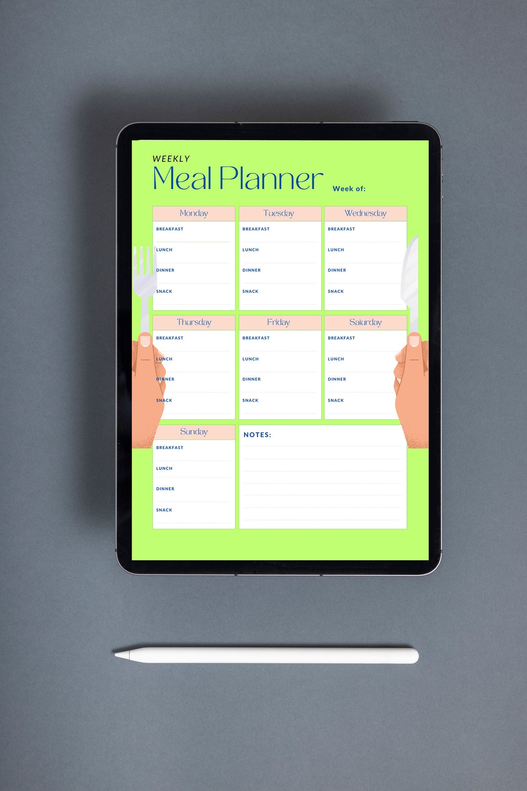 Nutritious Nourishment: Weekly Digital Meal Planner for Busy Lives ...