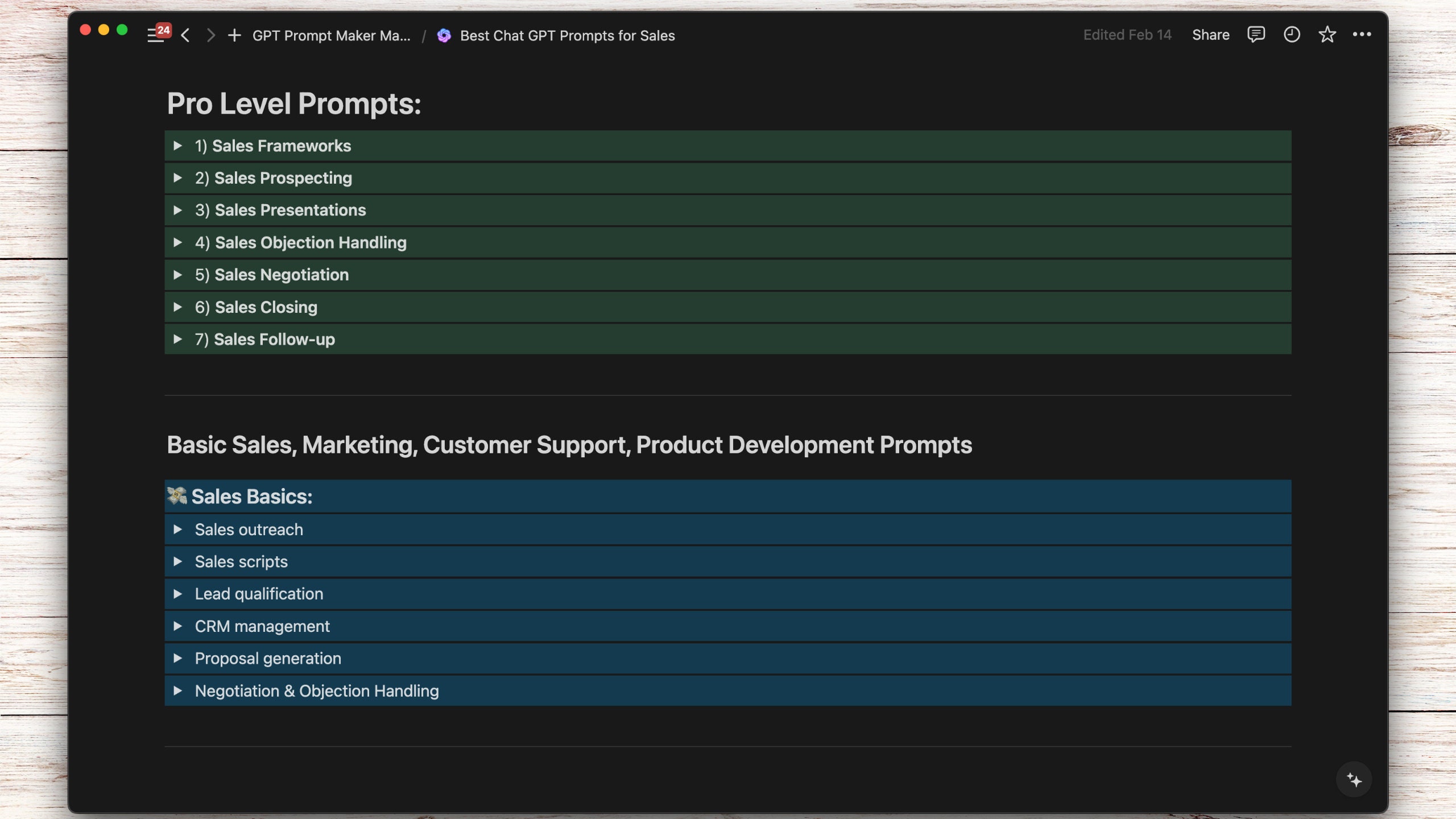 Chatgpt Prompts for Sales AI Prompts Notion Template Boost Productivity ...