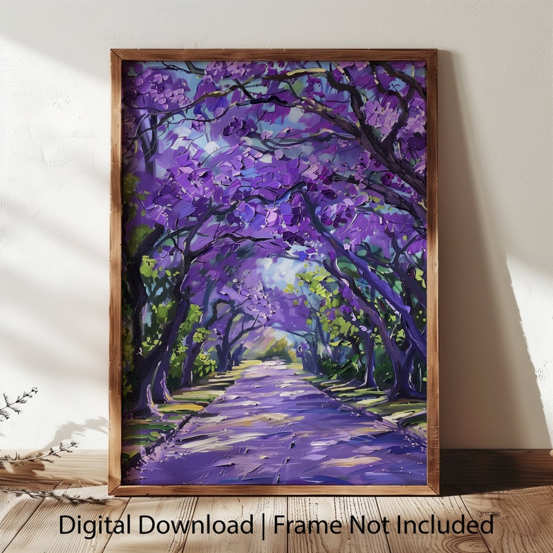 Purple Tree Painting - Etsy