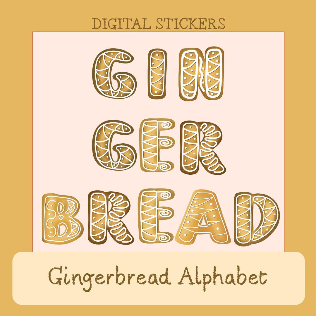 Gingerbread Alphabet | Christmas Letters Clipart | Gingerbread Cookies ...