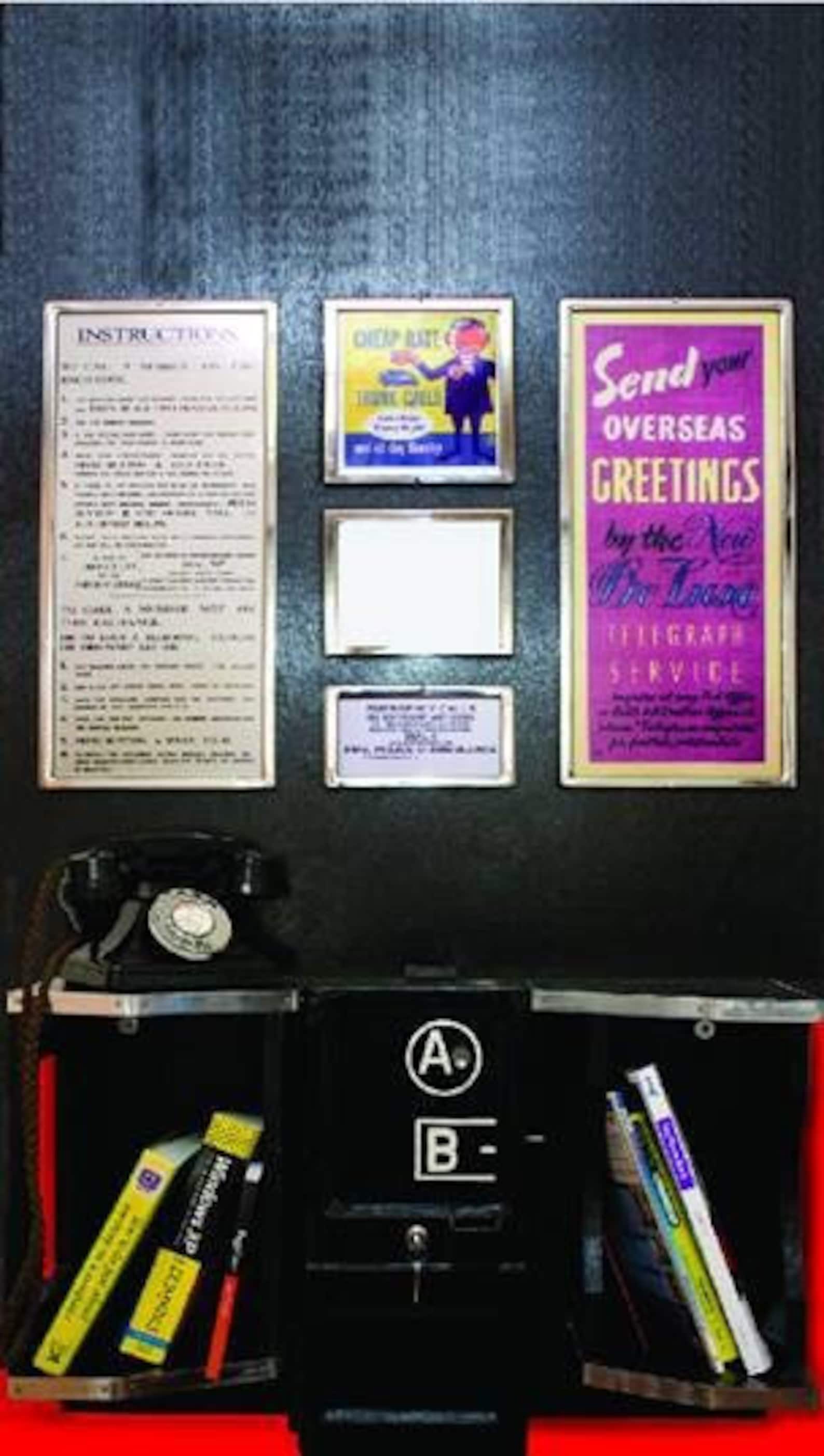 Vinyl Printed Interior Print to Fit a K6 RED TELEPHONE BOX Full Size ...