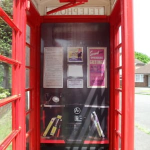 Vinyl Printed Interior Print to Fit a K6 RED TELEPHONE BOX Full Size ...