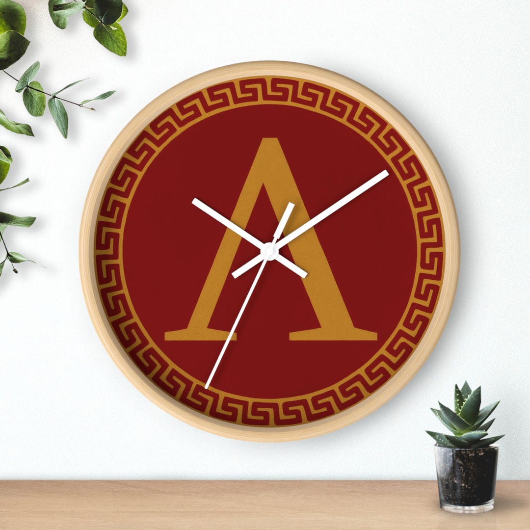 Spartan Emblem Wall Clock: Ancient Greek Warrior Decor - Etsy