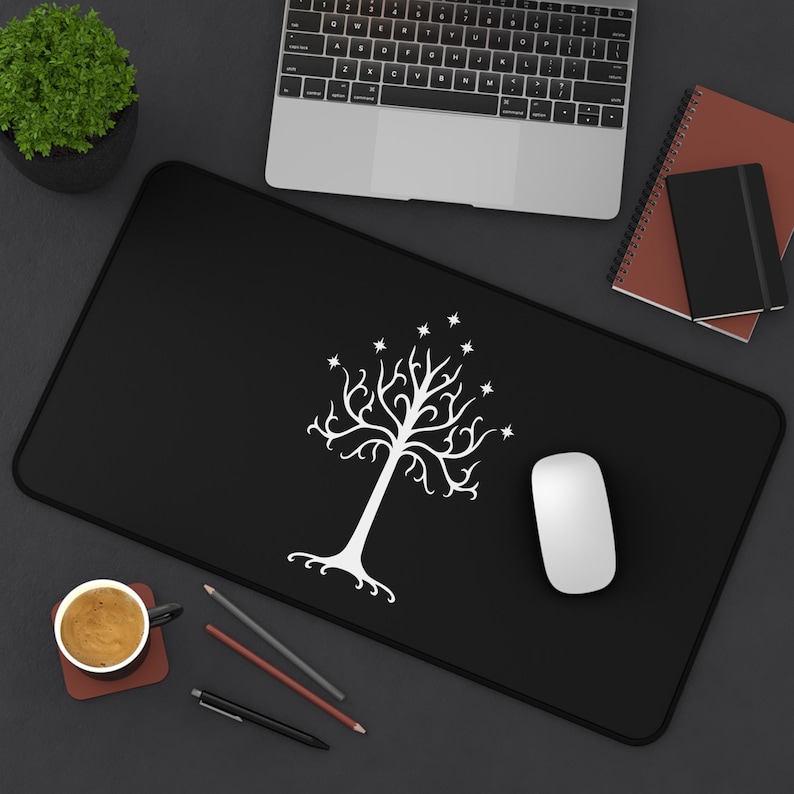 Gondor Desk Mat: White Tree, Fantasy Gaming Mouse Pad - Etsy