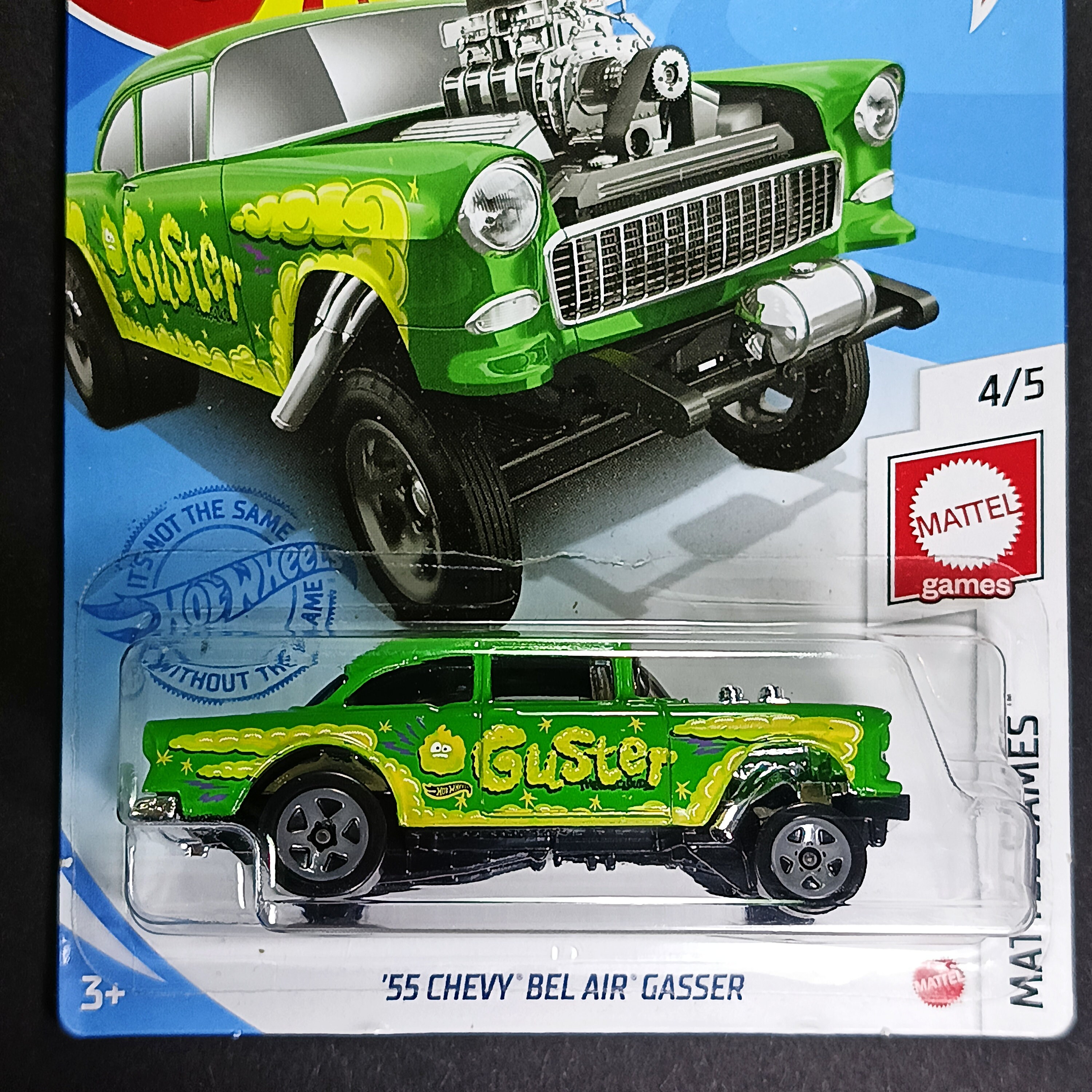 Hot Wheels '55 Chevy Bel Air Gasser Guster Mattel Games Collectible ...