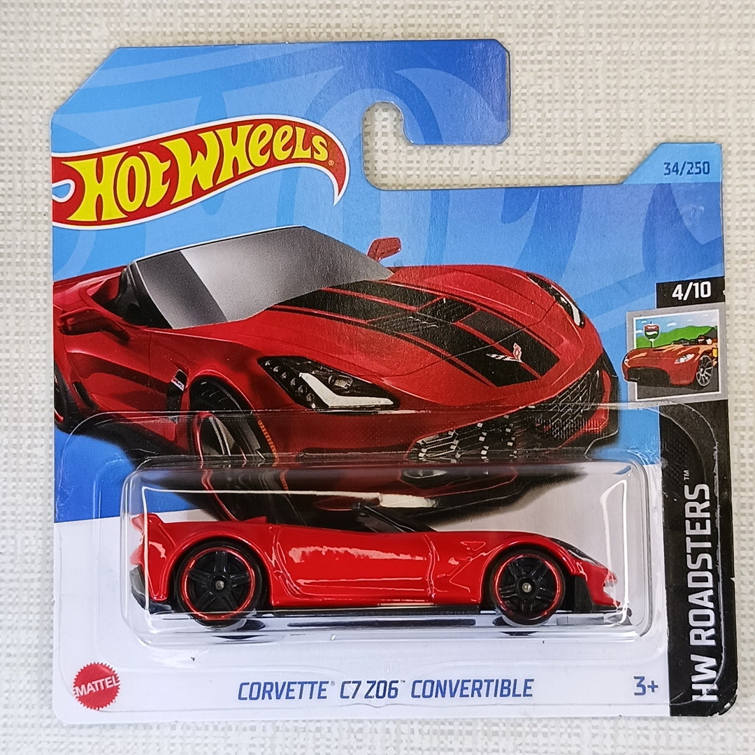 Hot Wheels Corvette C7 Z06 Convertible Collectible Model Car Miniature ...