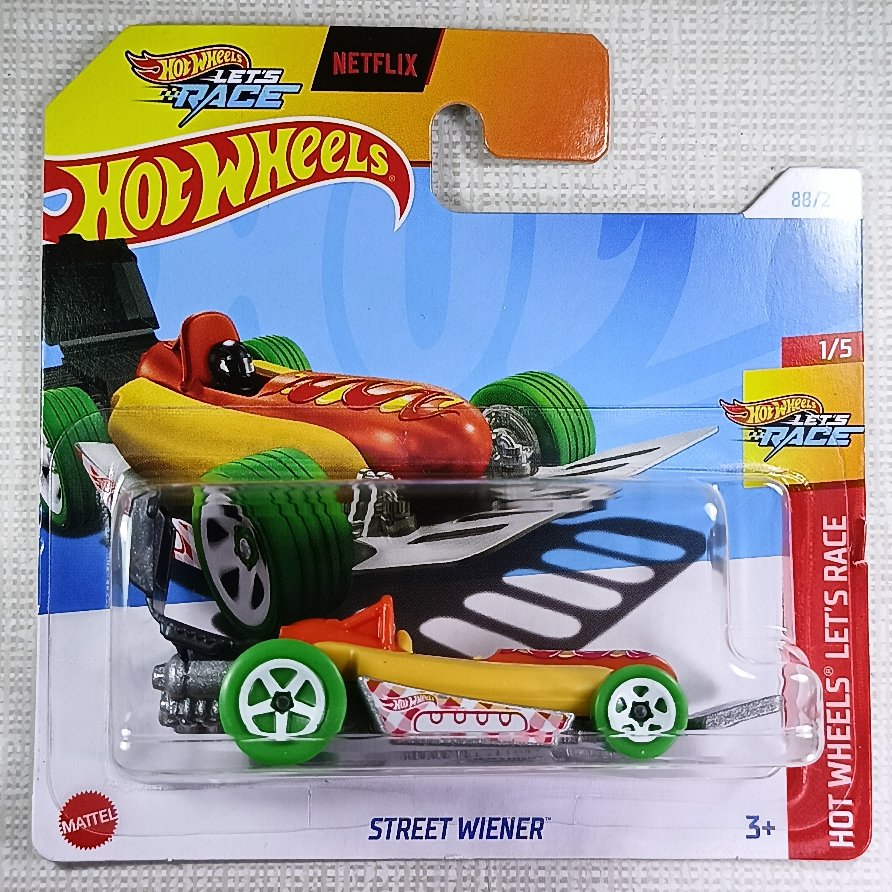 Hot Wheels Street Wiener Hot Dog Let's Race Collectible Model Car ...