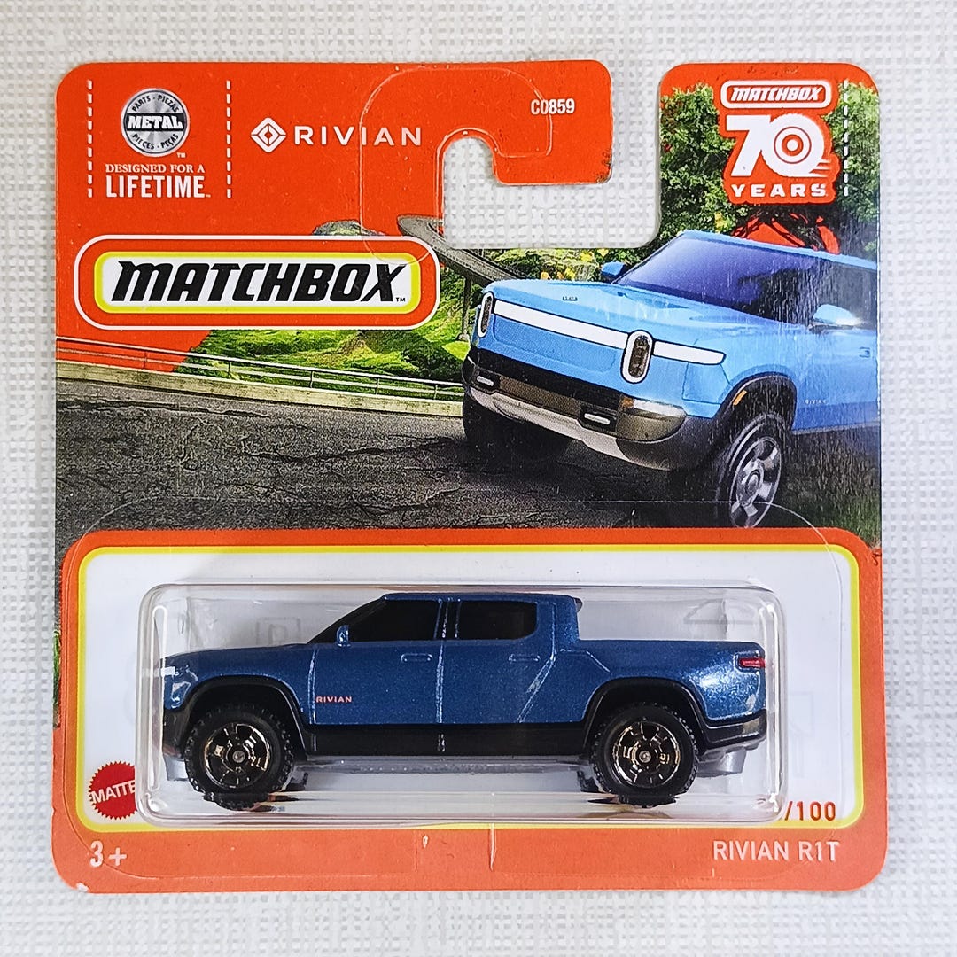 Matchbox Rivian R1T Blue Collectible Miniature Car Gift Item for Car ...