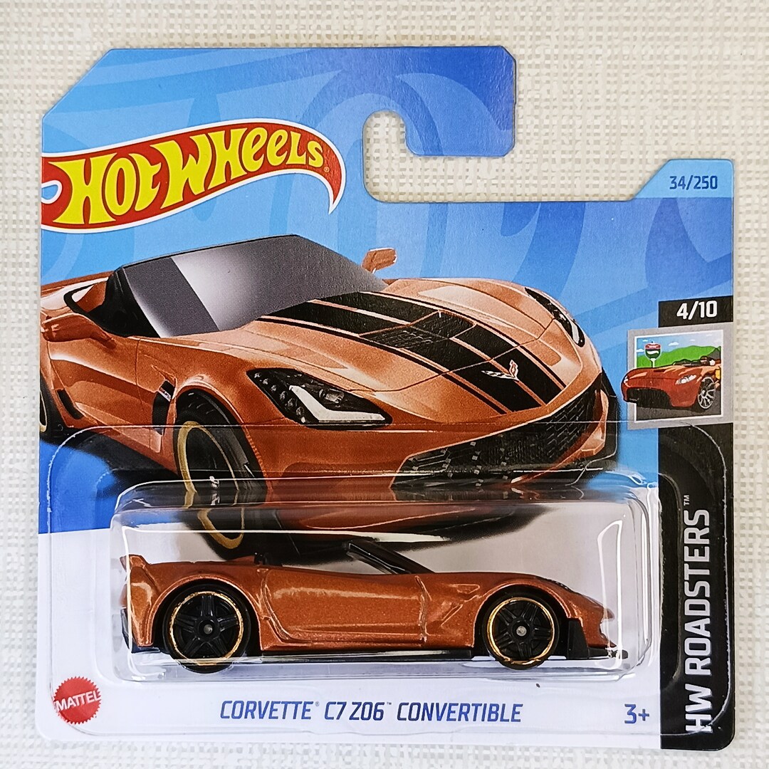 Hot Wheels Corvette C7 Z06 Convertible Bronze Collectible Model Car ...