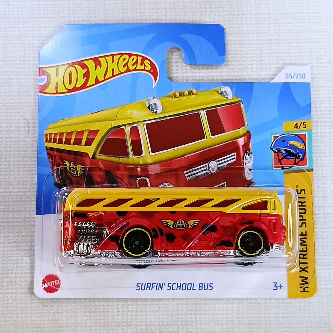 Hot Wheels Surfin' School Bus Collectible Model Miniature Car for ...