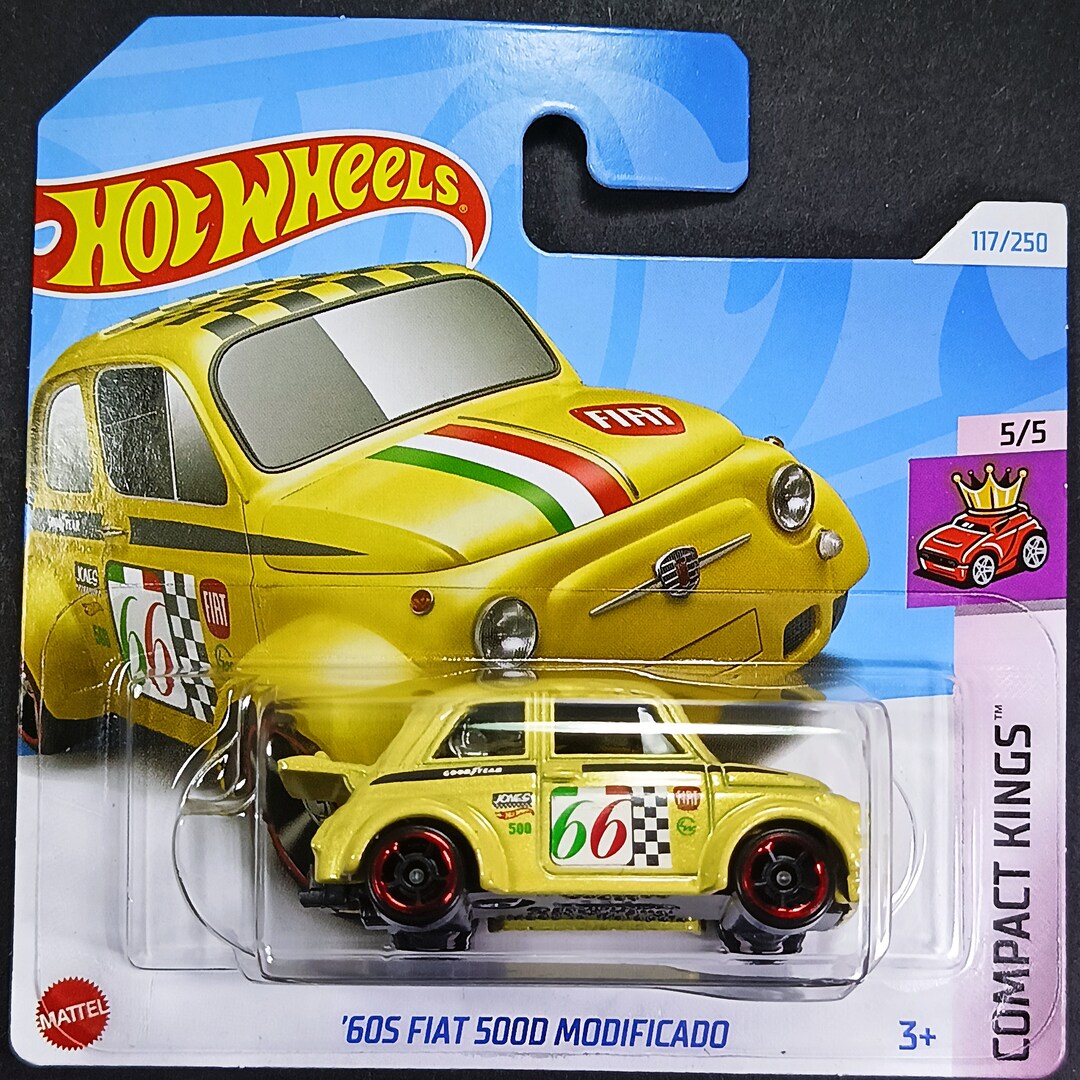 60S Fiat 500D Modificado Hot Wheels Collectible Model Car Miniature ...
