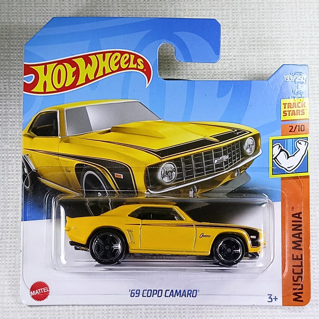 Hot Wheels 1969 Copo Camaro Yellow Collectible Model Car Miniature Gift ...