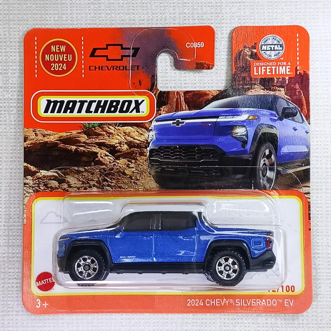 Matchbox 2024 Chevy Silverado EV Collectible Model Car Miniature Gift ...