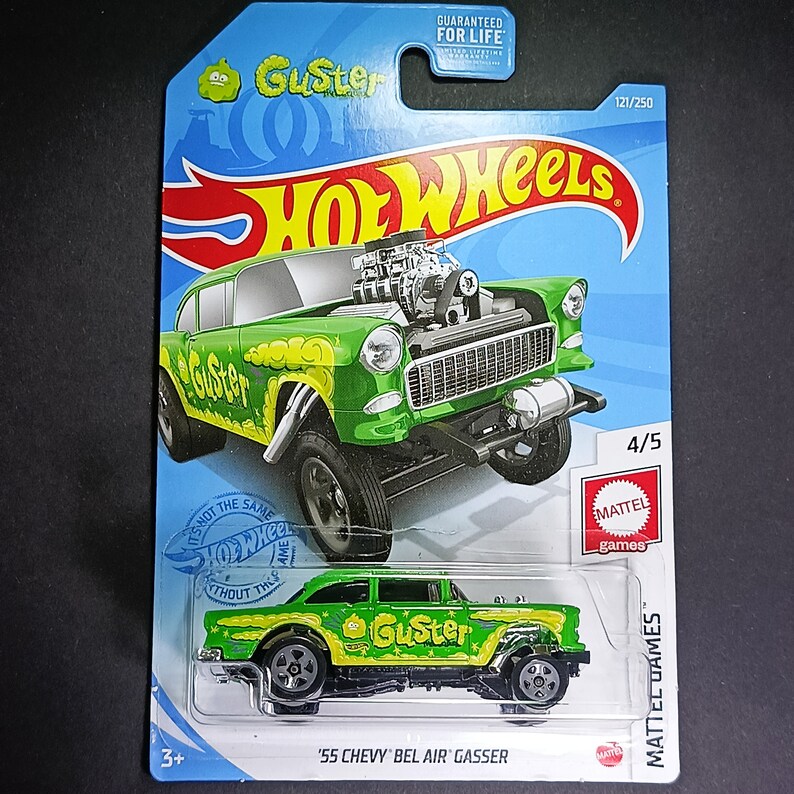 Hot Wheels '55 Chevy Bel Air Gasser Guster Mattel Games Collectible ...
