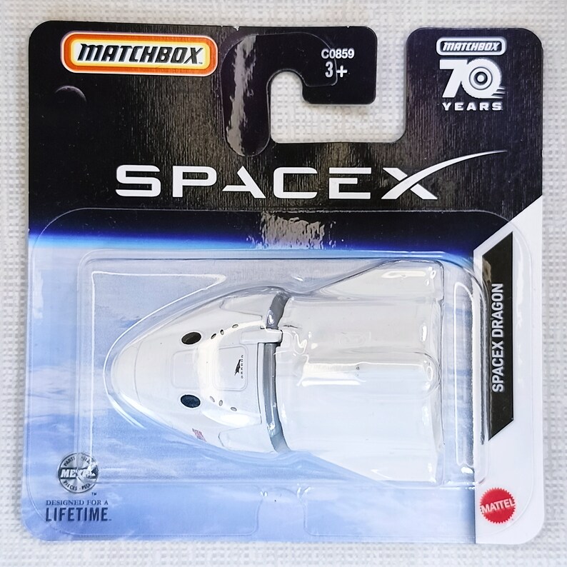 Matchbox Space X Dragon Space Rocket Collectible Model Car Miniature ...