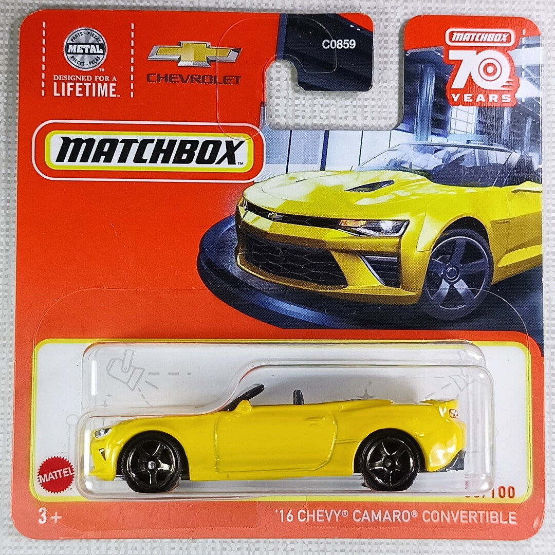 Matchbox 2016 Chevy Camaro Convertible Collectible Model Car Miniature ...