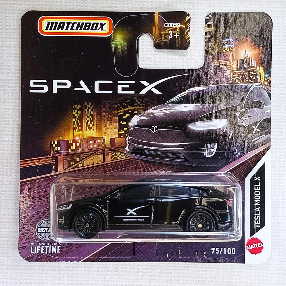 Matchbox Tesla Model X Space X Collectible Model Car Miniature Gift ...