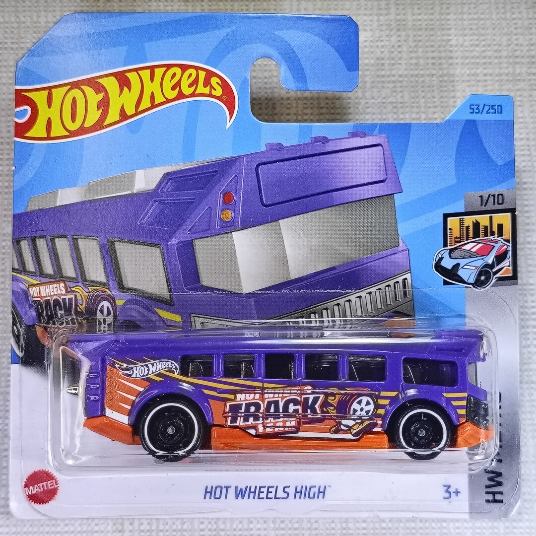Hot Wheels High Bus Purple Collectible Model Car Miniature Gift Item ...