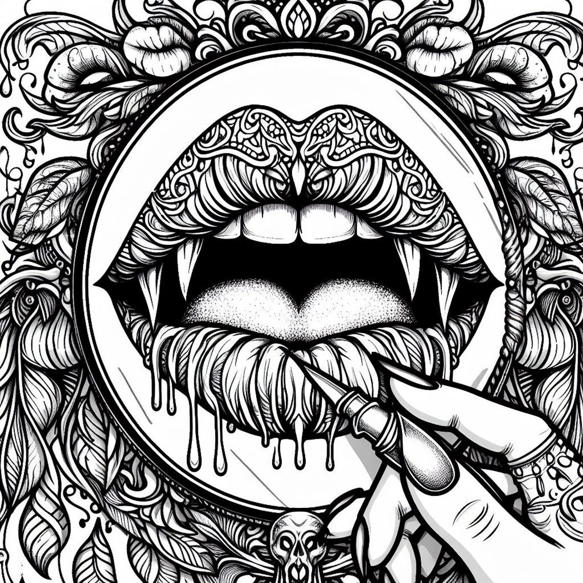 50 Gothic Coloring Book Pages volume 1 - Etsy