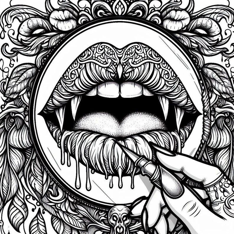 50 Gothic Coloring Book Pages volume 1 - Etsy