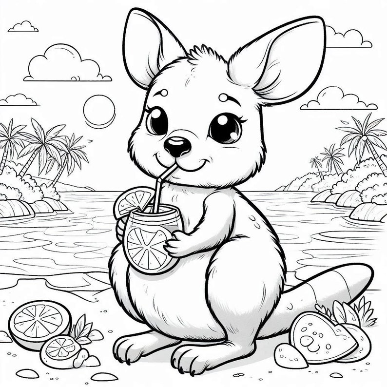 50 Cute Koala and Friends Coloring Book Pages, Volume 1 - Etsy