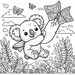 50 Cute Koala and Friends Coloring Book Pages, Volume 1 - Etsy