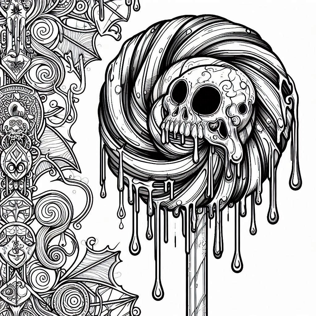 50 Gothic Coloring Book Pages volume 1 - Etsy