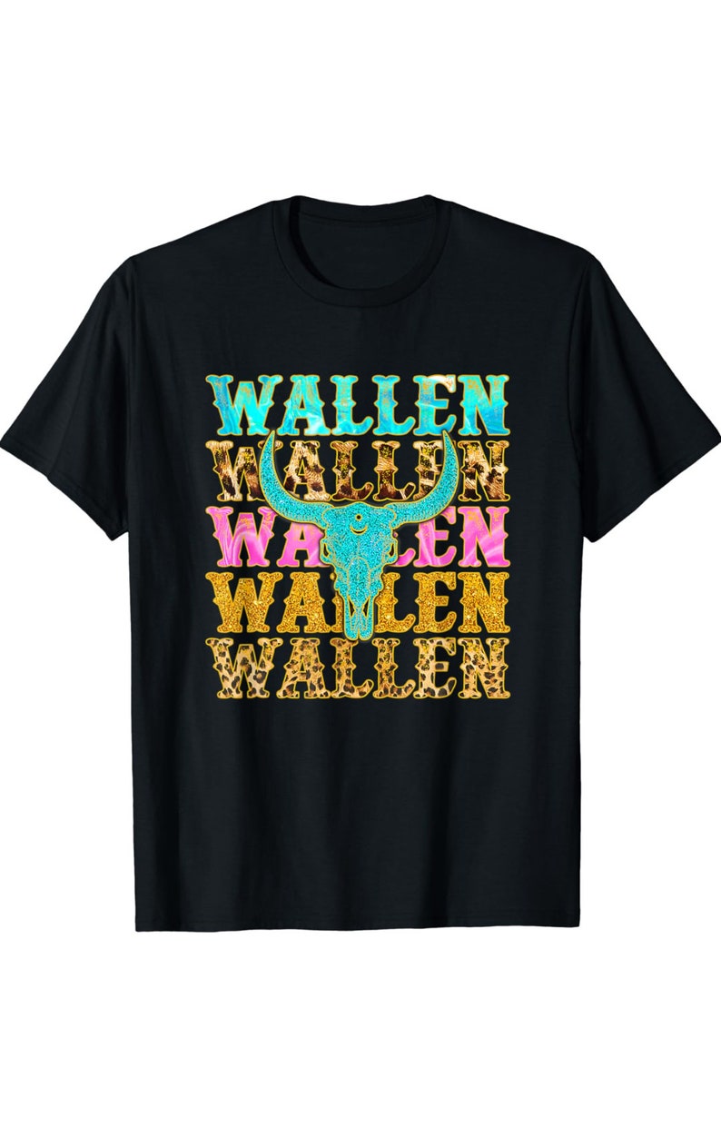 Morgan Wallen Colorful Font Shirt Animal Print Short Sleeve T-shirt ...