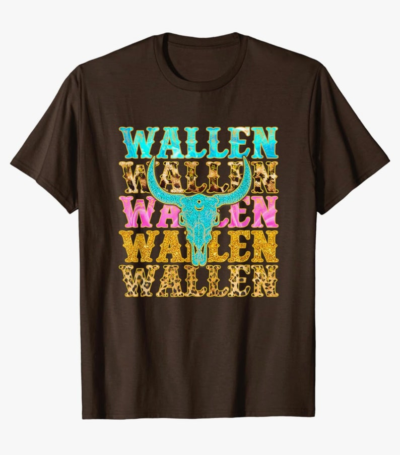 Morgan Wallen Colorful Font Shirt Animal Print Short Sleeve T-shirt ...