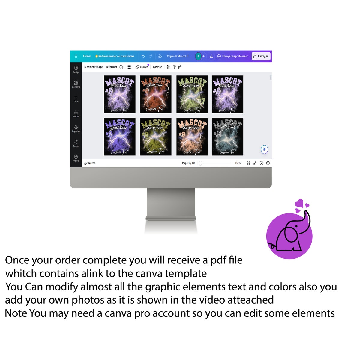 Basketball Mascot Shirt Editable Canva Template, Custom Photo Collage ...