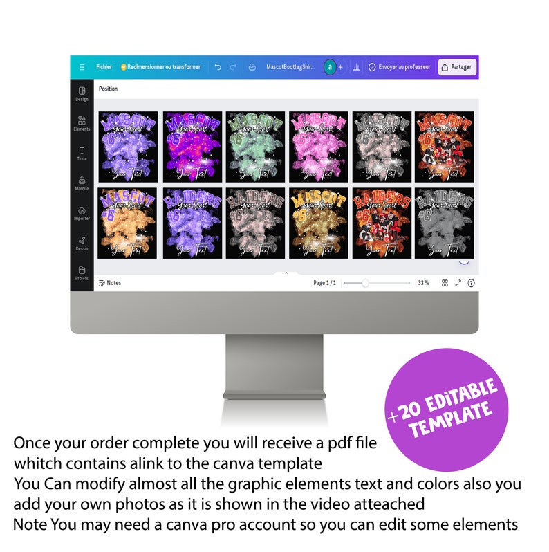 Editable Football Team Canva Template, Mascot Shirt Design ...