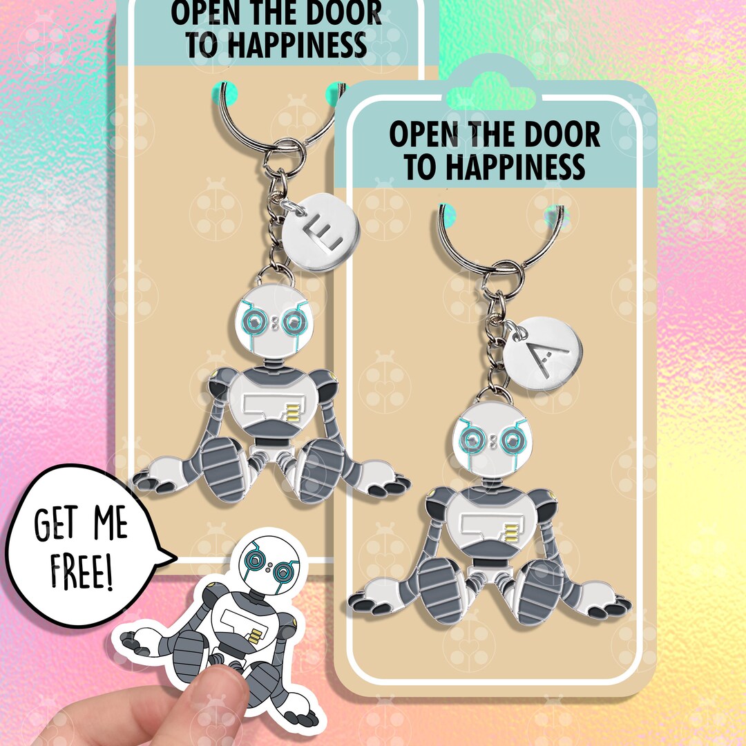 Wild Robot Anime Keychain Gift Best Friends Keychains Robot Anime Funny ...
