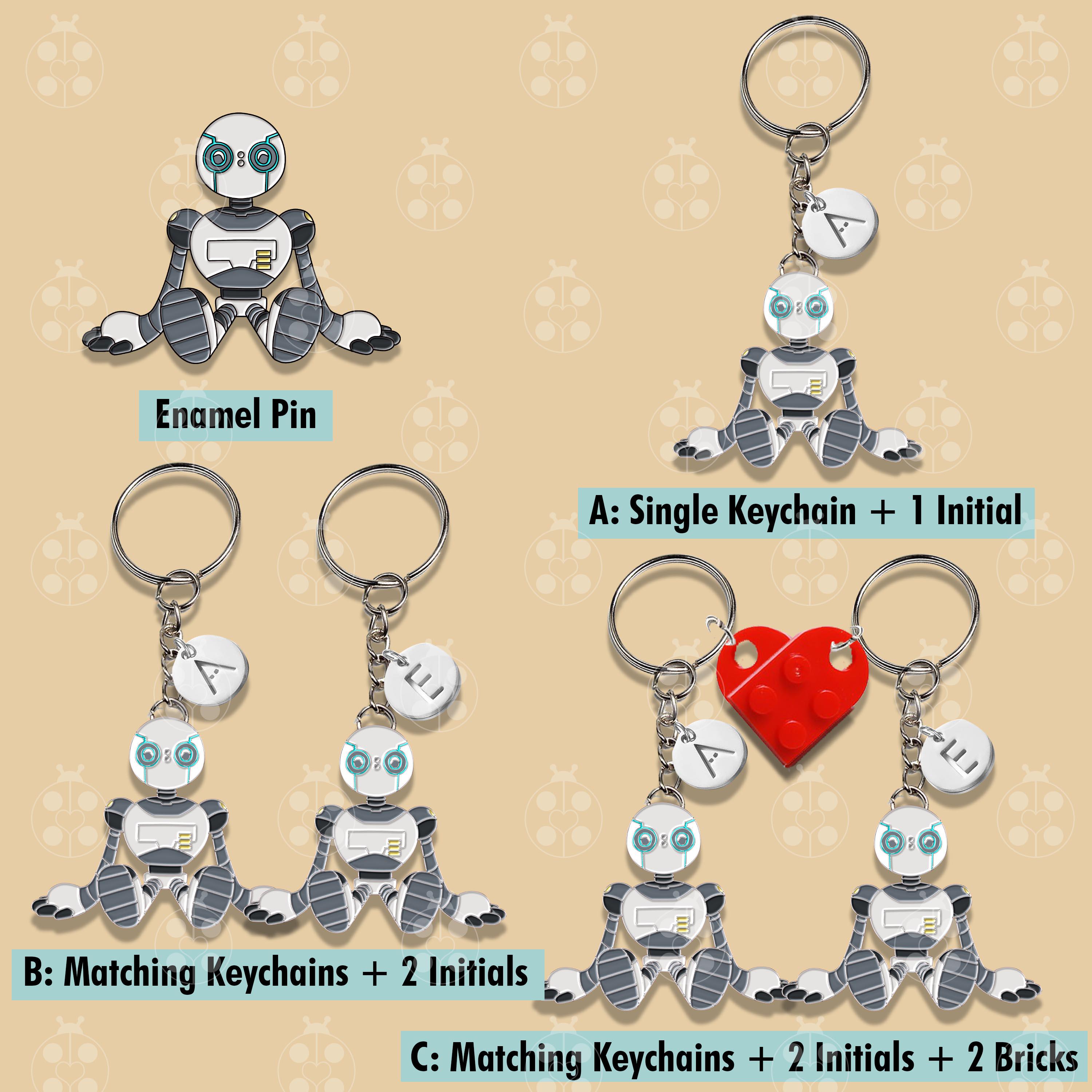 Wild Robot Anime Keychain Gift Best Friends Keychains Robot Anime Funny ...
