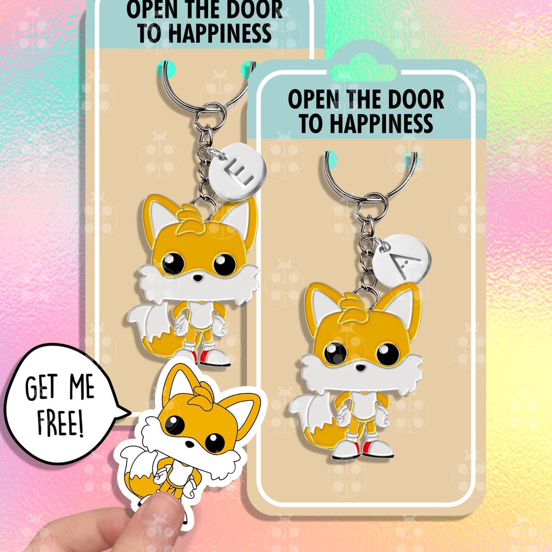 Fox Tails Game Keychain Gift Best Friends Keychains Supersonic Funny ...