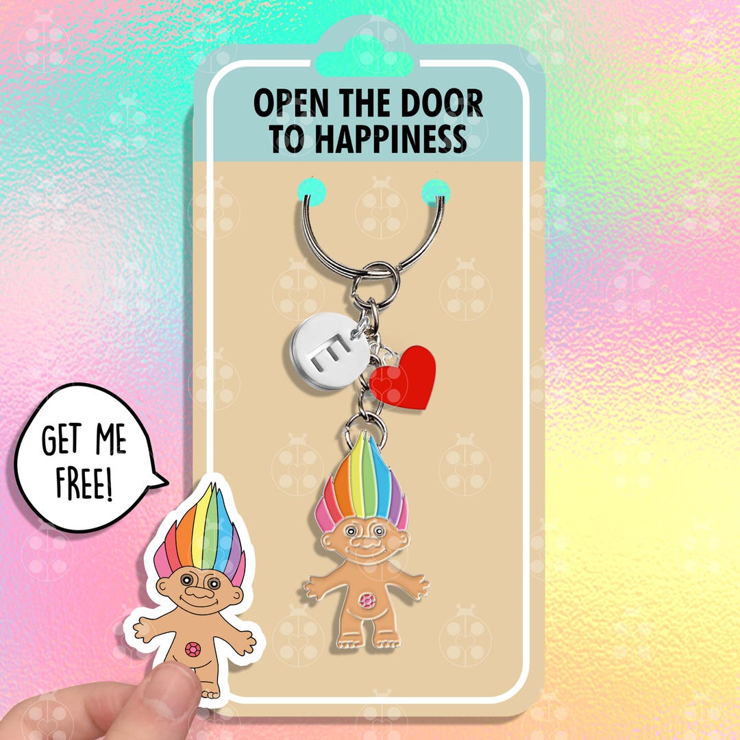 Trolls Anime Keychain Gift Best Friends Keychains Troll Poppy Funny ...
