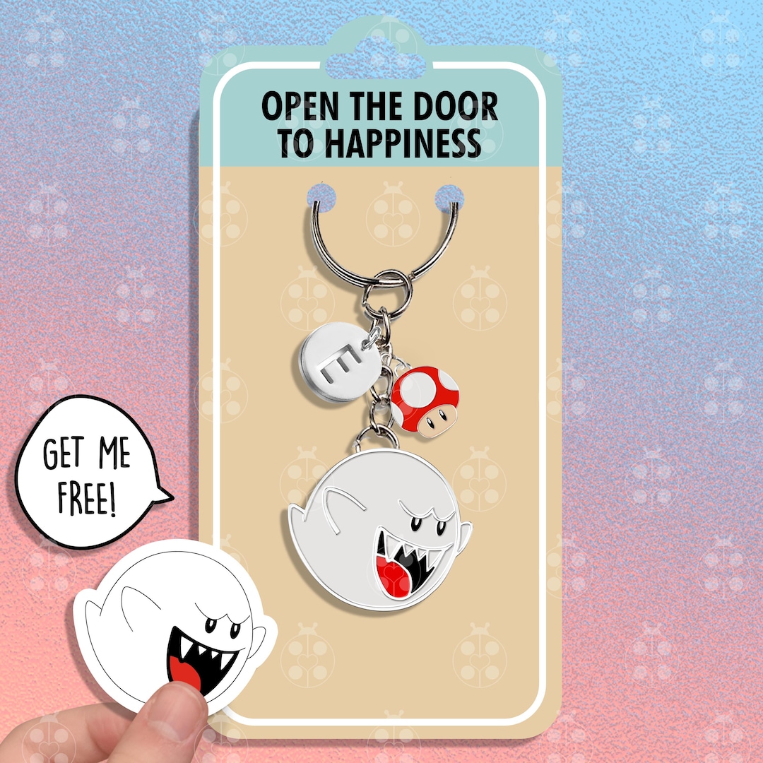 Mario Boo Game Keychain Gift Best Friends Keychains Super Mario Funny ...