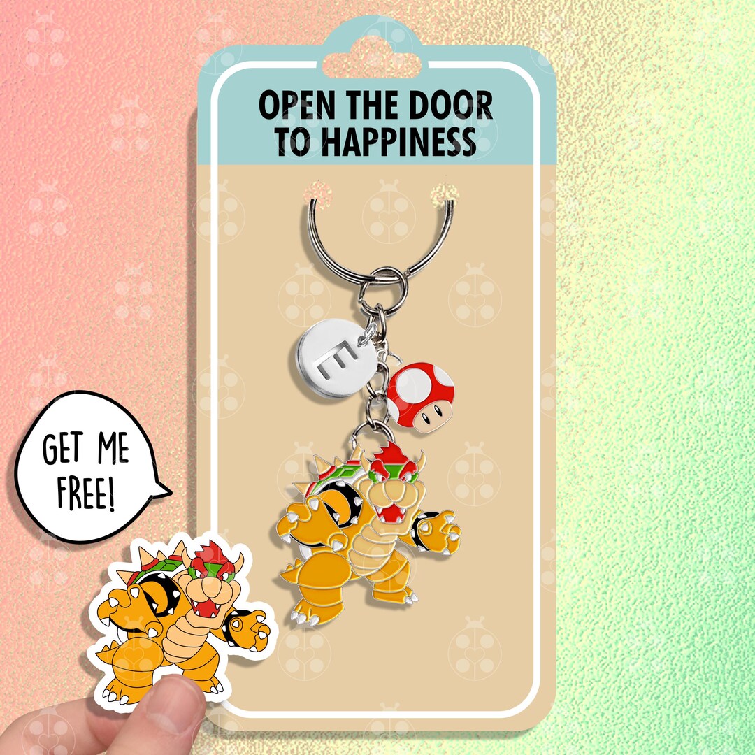 Bowser Game Keychain Gift Best Friends Keychains Super Mario Funny ...