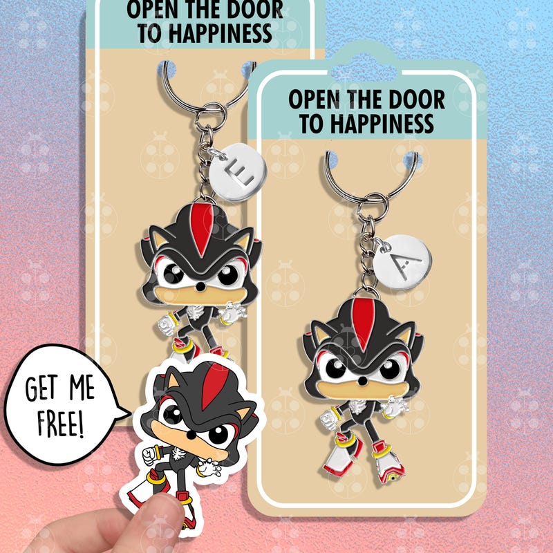 Shadow the Hedgehog Keychain - Etsy