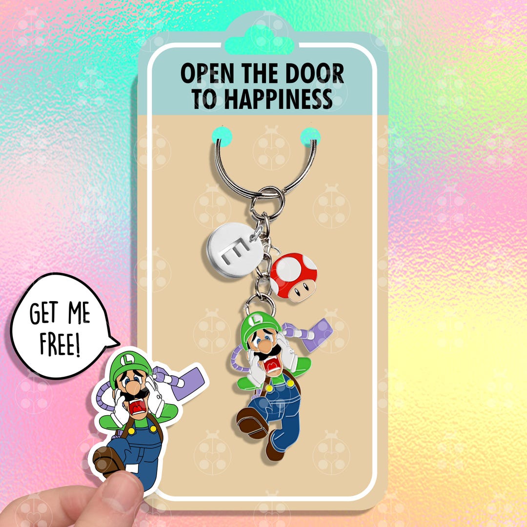 Mario Luigi Game Keychain Gift Best Friends Keychains Super Mario Funny ...