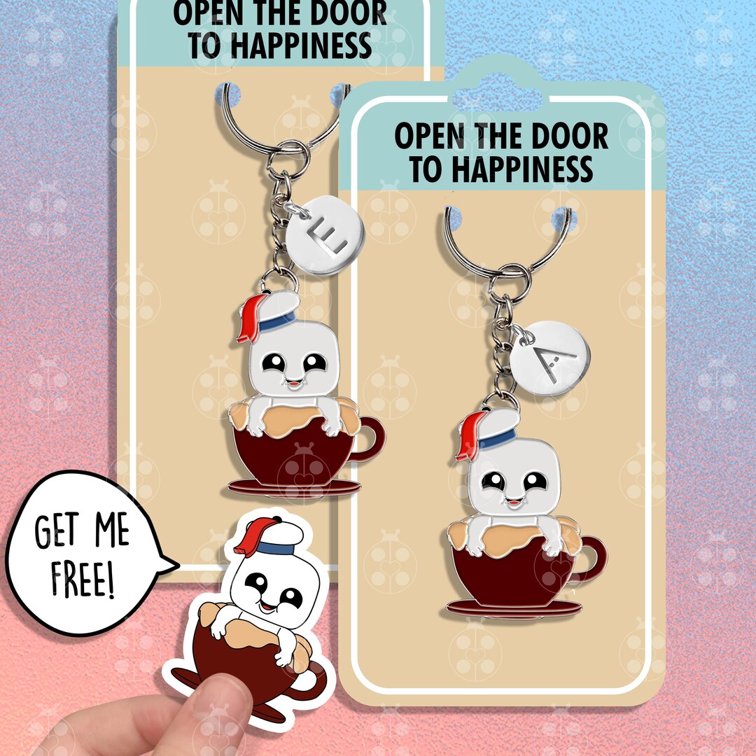 Mini Pufts Funny Keychain Gift Best Friends Keychains Marshmallow Man ...