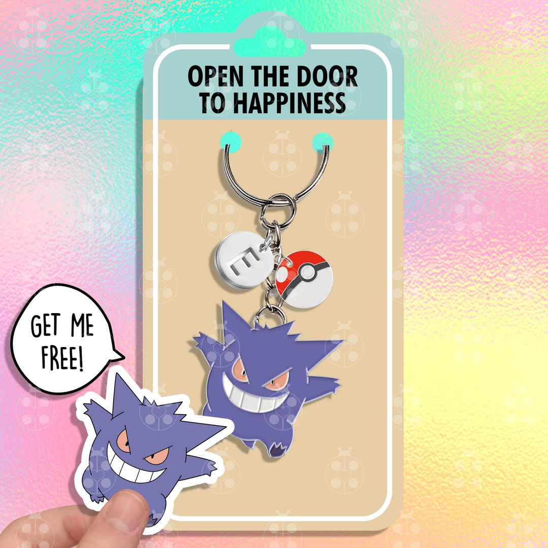 Gengar Kawaii Keychain Gift Best Friends Keychains Cute Monster ...
