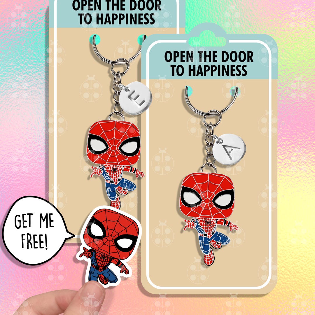 Spiderman Anime Keychain Gift Best Friends Keychains Spiderman ...