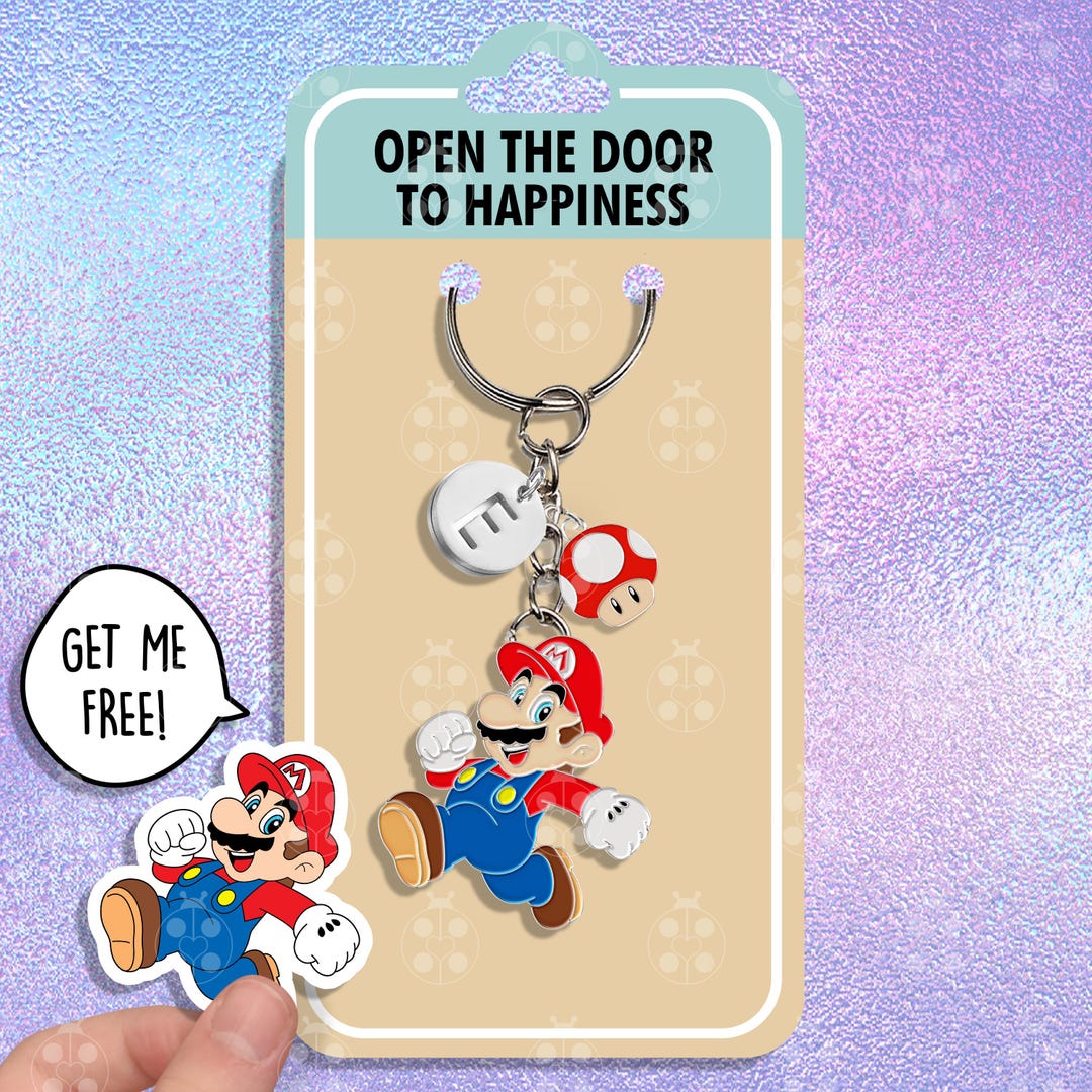 Mario Bros Game Keychain Gift Best Friends Keychains Super Mario Funny ...