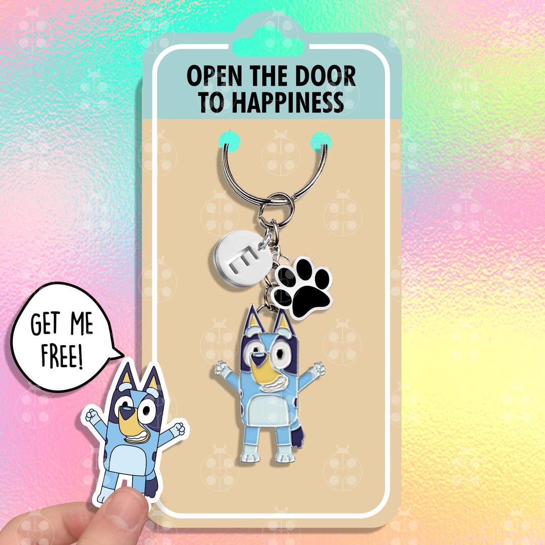 Blue Heeler Cute Keychain Gift Best Friends Keychains Blue Heeler Dog ...