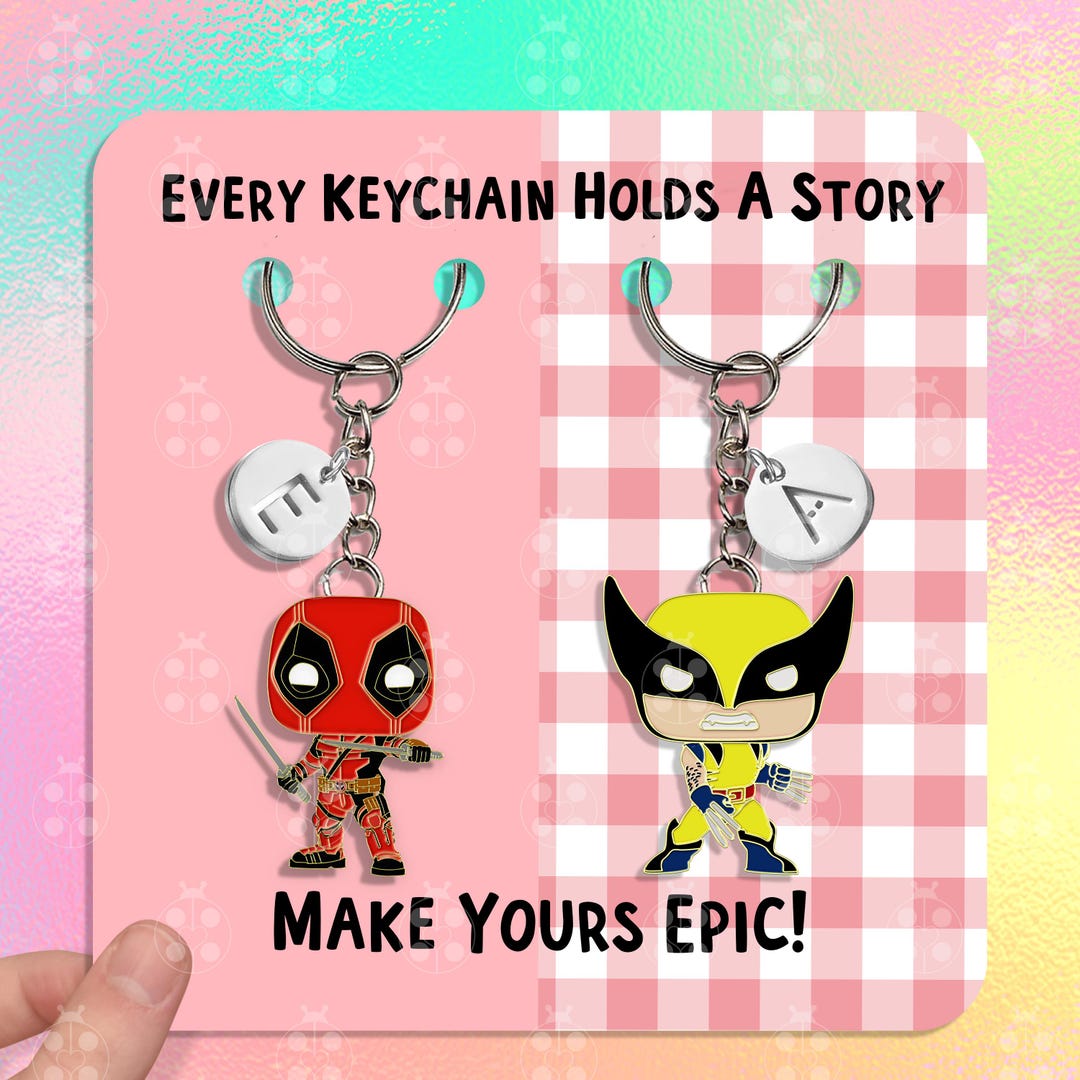 Deadpool Anime Keychain Gift Best Friends Keychains Wolverine Funny ...