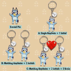 Blue Heeler Cute Keychain Gift Best Friends Keychains Blue Heeler Dog ...