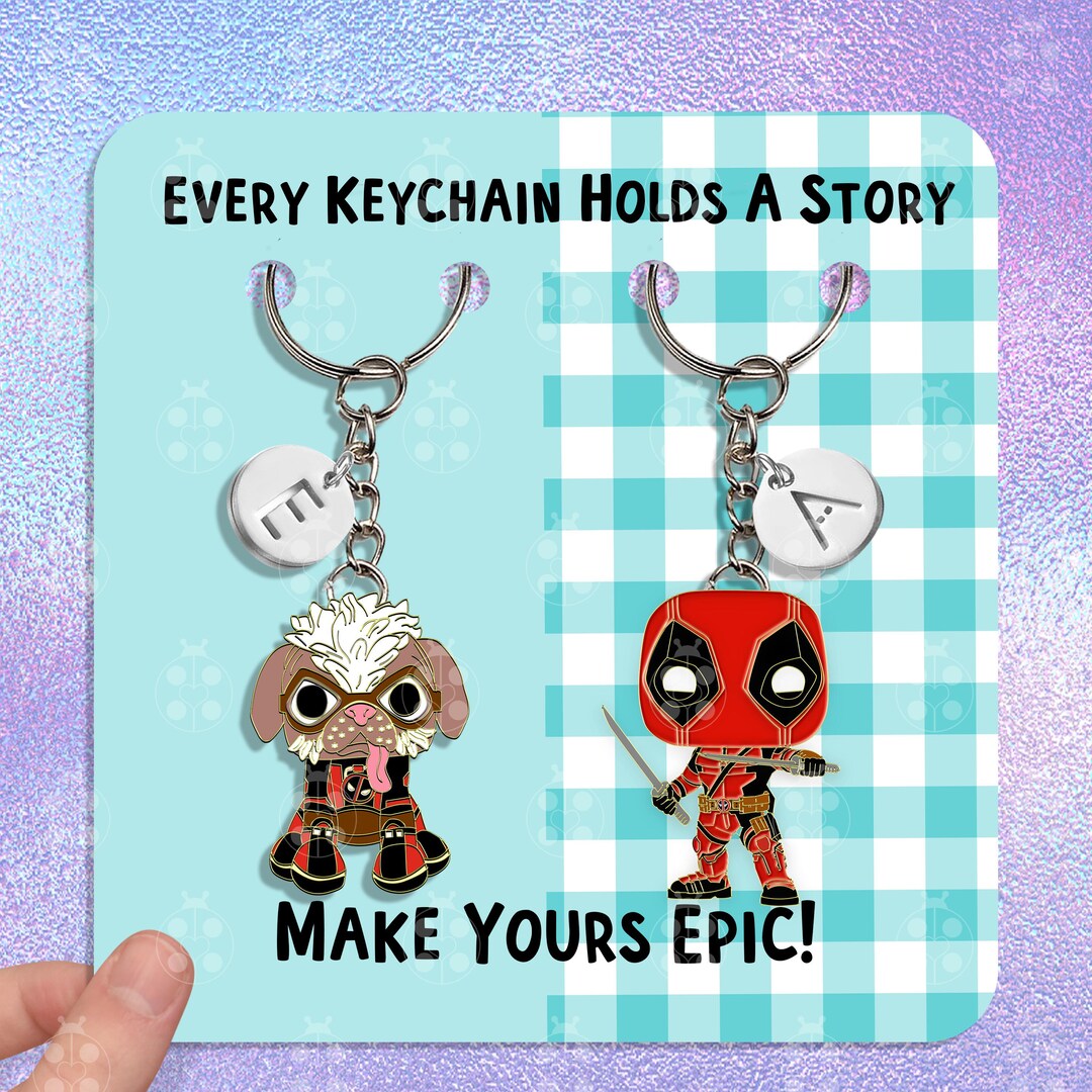 Dogpool Cute Keychain Gift Best Friends Keychains Deadpool Kawaii ...