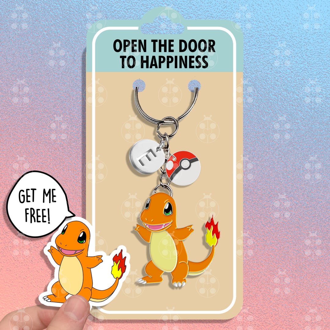Charmander Kawaii Keychain Gift Best Friends Keychains Funny Monster ...